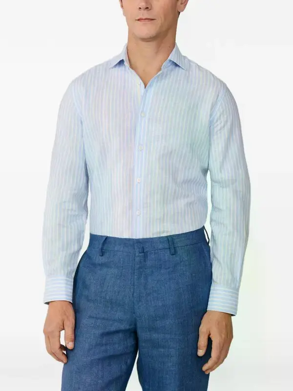 HACKETT LONDON Butcher-stripe Tailored-fit Shirt