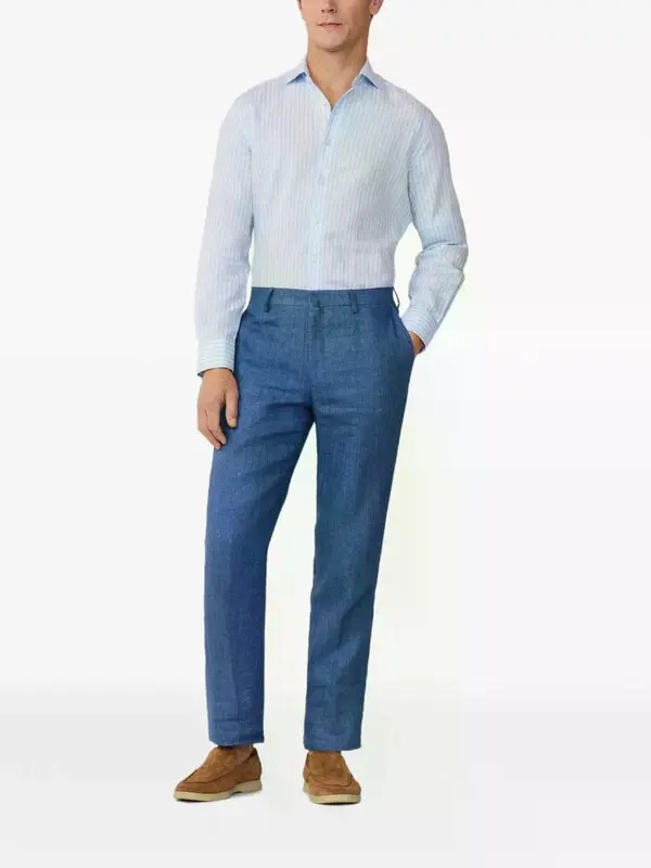 HACKETT LONDON Butcher-stripe Tailored-fit Shirt