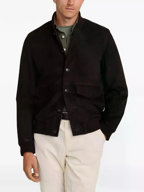 HACKETT LONDON Buttoned Suede Jacket