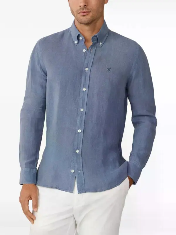 HACKETT LONDON Brompton Button-down Linen Shirt