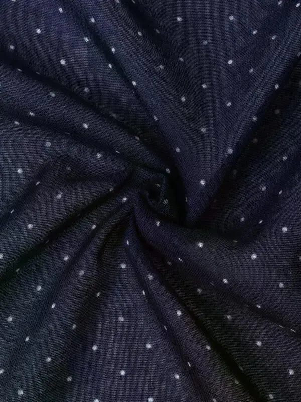 HACKETT LONDON Polka-dot Fringed Scarf