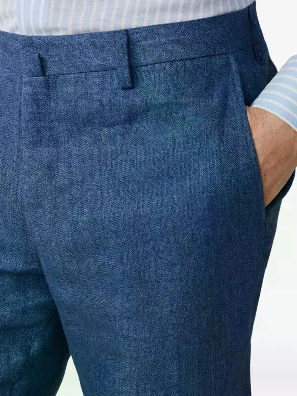 HACKETT LONDON Delavé-weave Linen Trousers