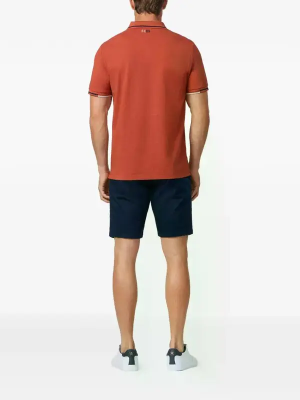 HACKETT LONDON Tipped Jacquard Polo Shirt