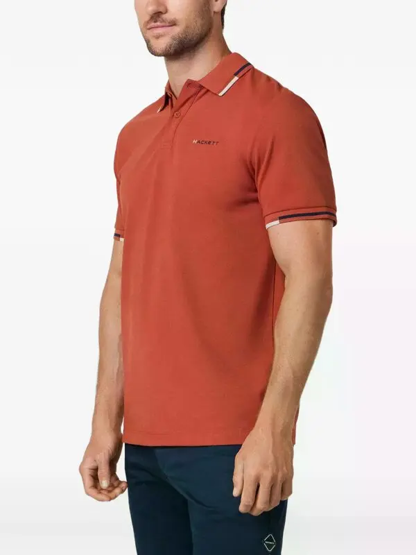 HACKETT LONDON Tipped Jacquard Polo Shirt