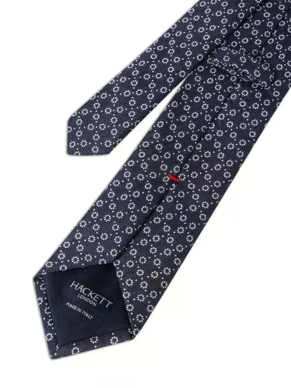 HACKETT LONDON Natte Circle Dot-pattern Silk-blend Tie