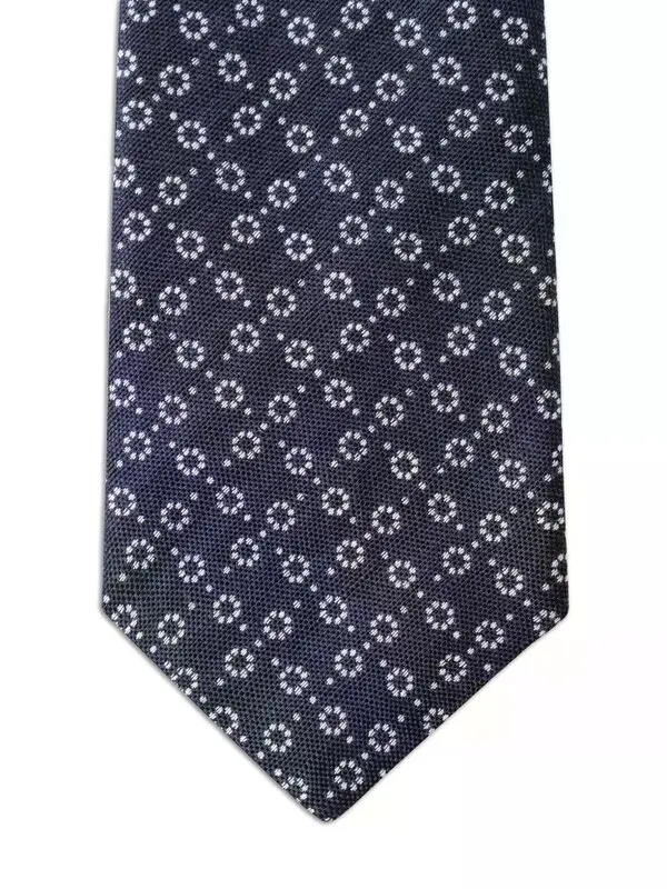 HACKETT LONDON Natte Circle Dot-pattern Silk-blend Tie