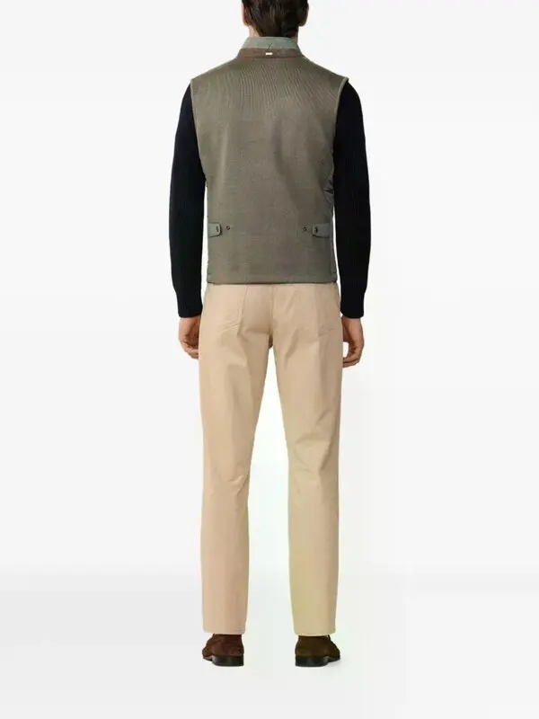HACKETT LONDON Windsor Faux-suede Trim Gilet