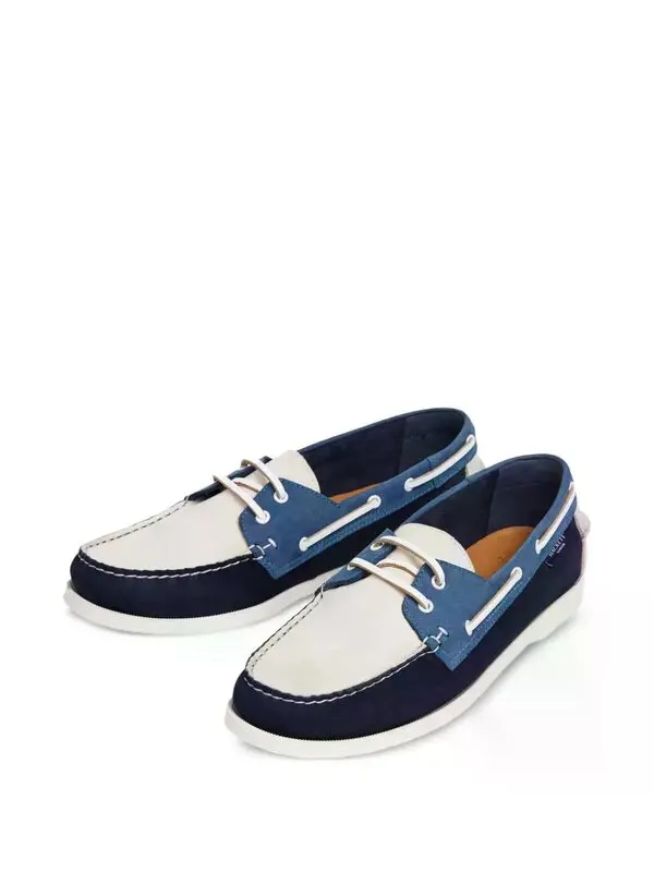 HACKETT LONDON Nubuck Panelled Boat Shoes