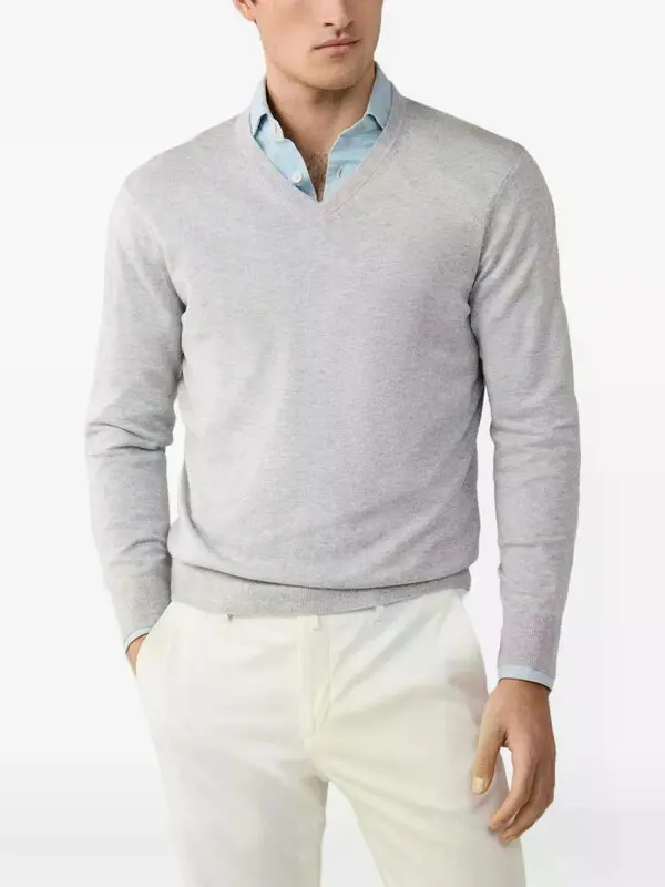 HACKETT LONDON Elbow-patch V-neck Sweater