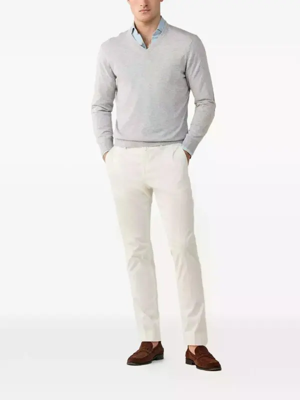 HACKETT LONDON Elbow-patch V-neck Sweater