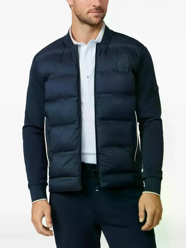 HACKETT LONDON Quilted Hybrid Bomber Jacket