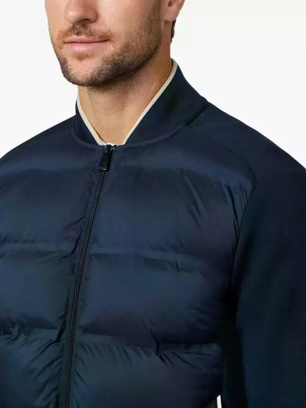 HACKETT LONDON Quilted Hybrid Bomber Jacket