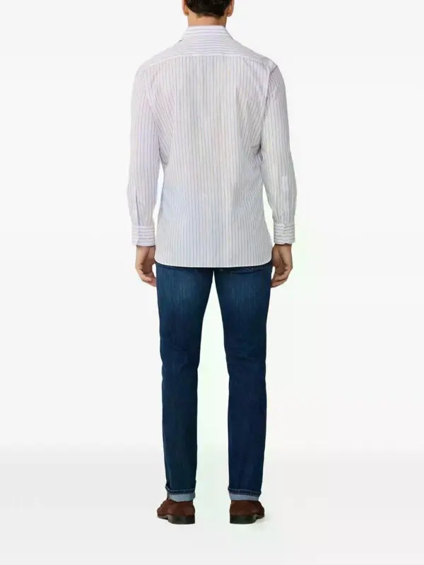 HACKETT LONDON Regimental-stripe Long-sleeve Shirt