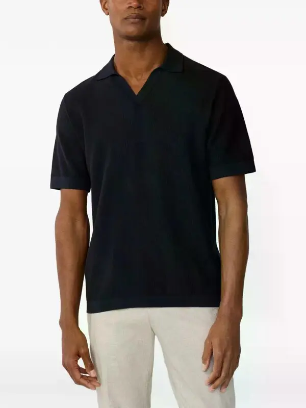 HACKETT LONDON Textured-knitted T-shirt