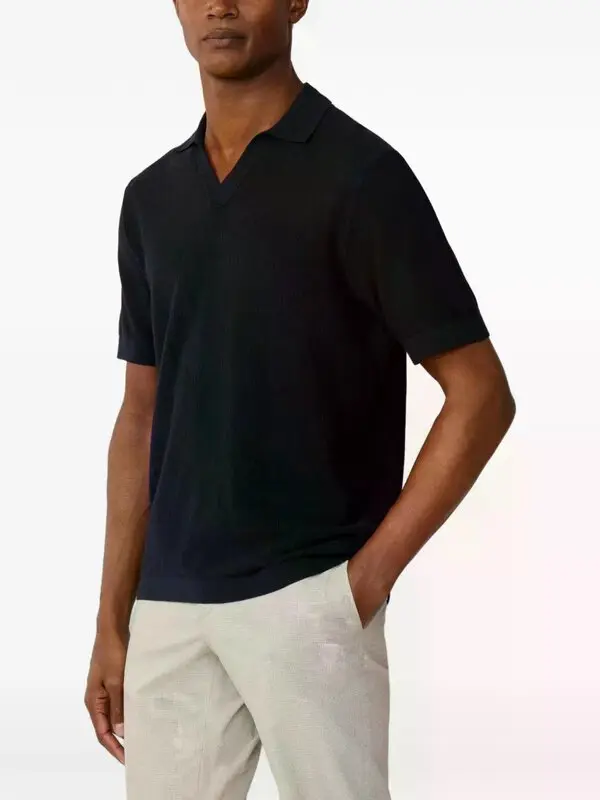 HACKETT LONDON Textured-knitted T-shirt