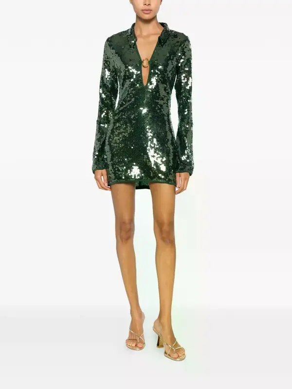 Oseree Marilyn Sequin-embellished Mini Dress