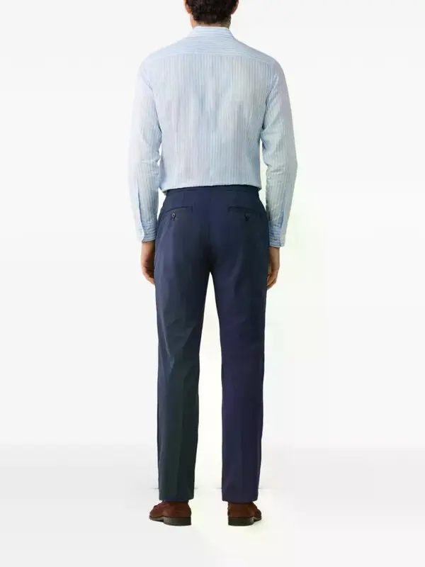 HACKETT LONDON Pleated Elasticated-waistband Chino Trousers