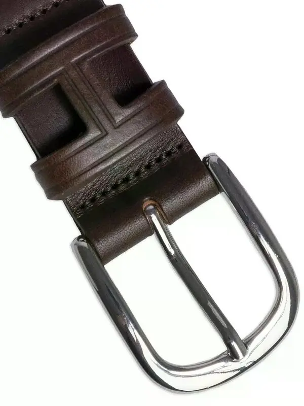 HACKETT LONDON Plaited Webbing And Leather Belt