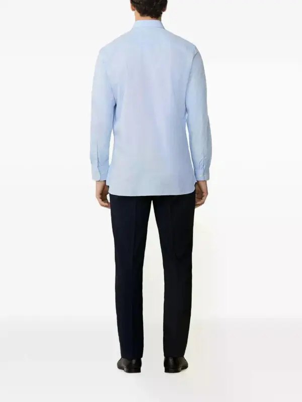 HACKETT LONDON Poplin Striped-trim Shirt