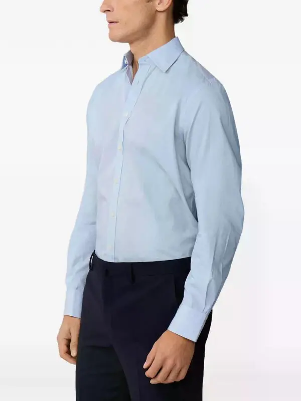 HACKETT LONDON Poplin Striped-trim Shirt