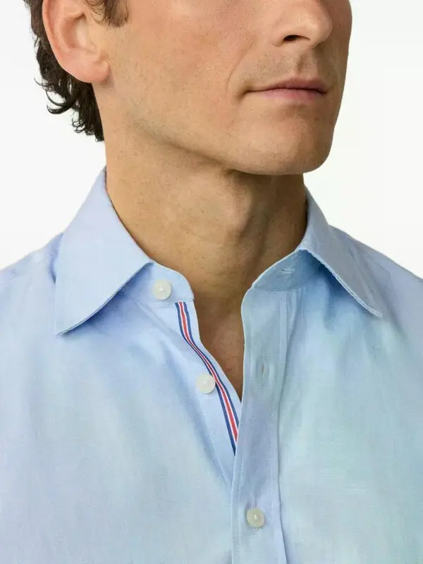HACKETT LONDON Poplin Striped-trim Shirt