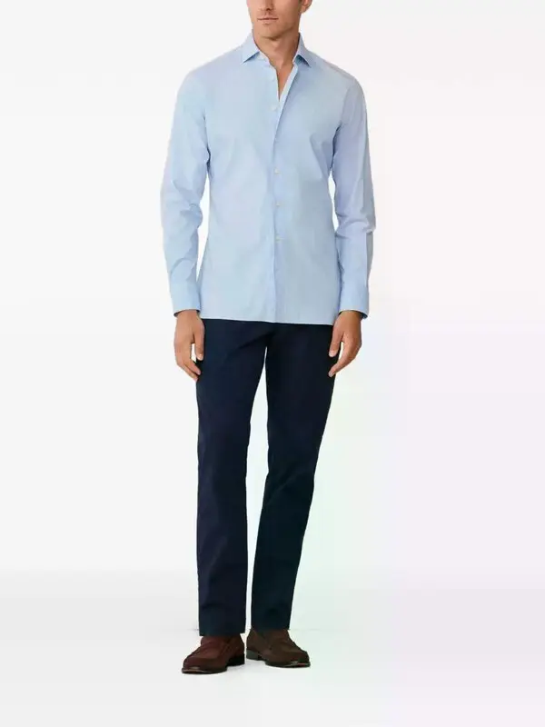 HACKETT LONDON Cutaway-collar Poplin Shirt