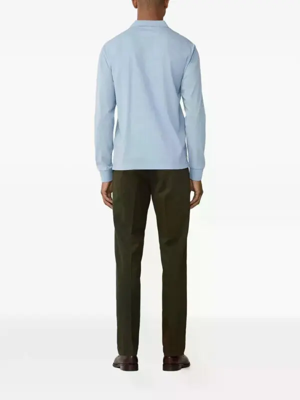 HACKETT LONDON Long-sleeve Embroidered Polo Shirt