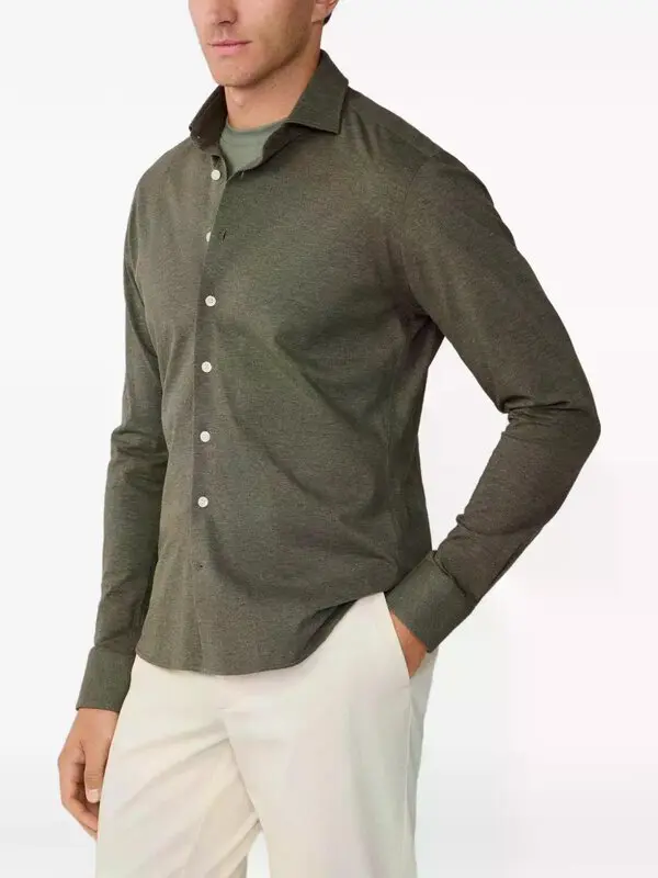 HACKETT LONDON Kent-collar Pique-jersey Shirt