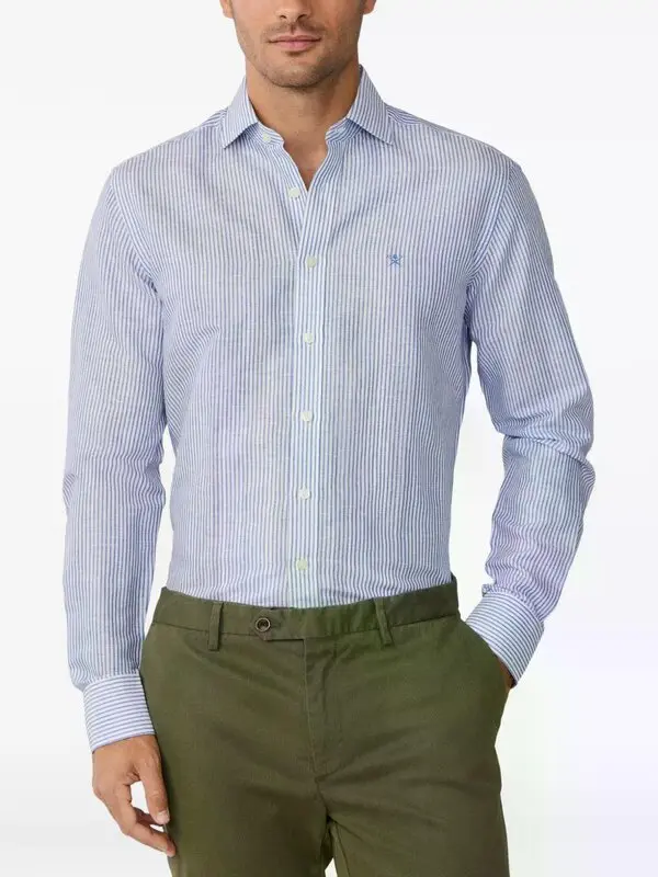 HACKETT LONDON Bengal-stripe Kent-collar Shirt
