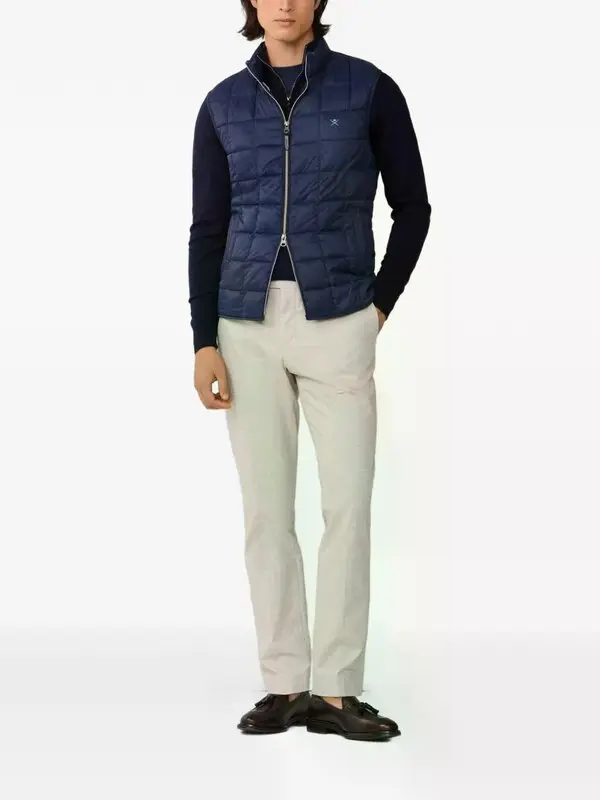 HACKETT LONDON Quilted Gilet With High Neck And Zip Fastening