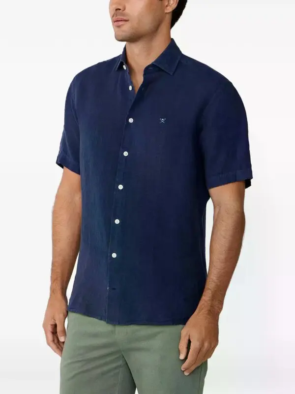 HACKETT LONDON Garment-dyed Linen Shirt