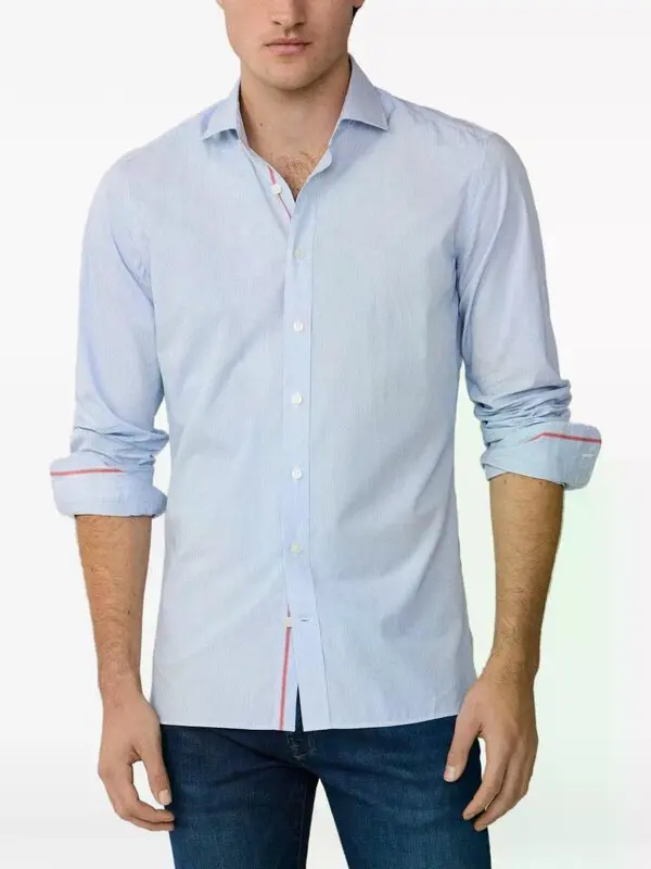 HACKETT LONDON Striped Cotton-poplin Shirt