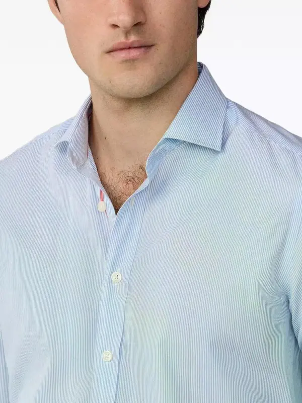 HACKETT LONDON Striped Cotton-poplin Shirt