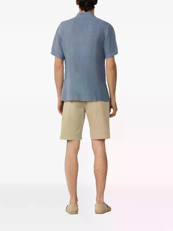 HACKETT LONDON Short-sleeve Linen Shirt