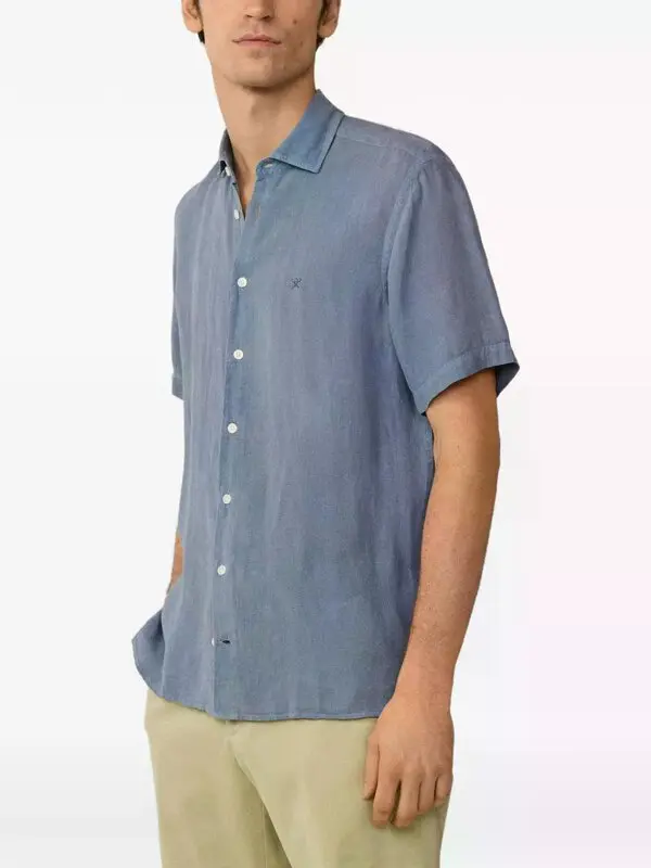 HACKETT LONDON Short-sleeve Linen Shirt