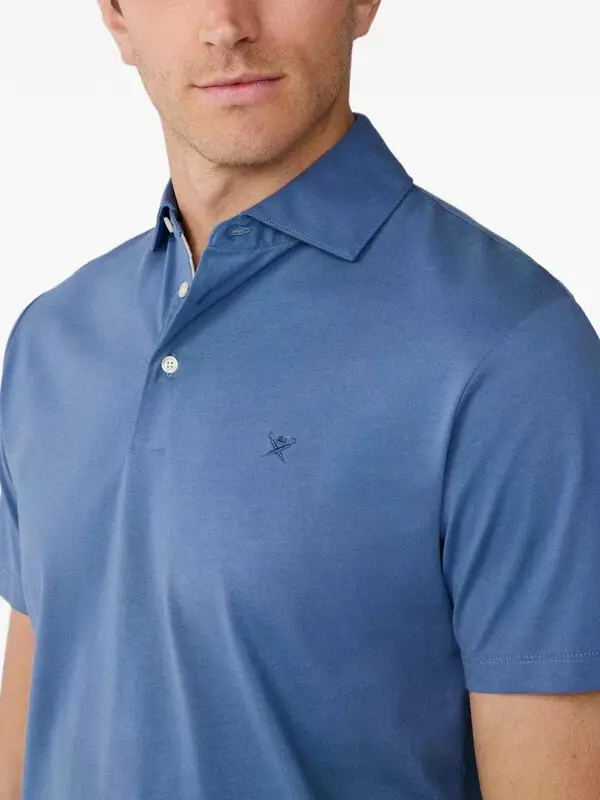 HACKETT LONDON Embroidered Buttoned Polo Shirt