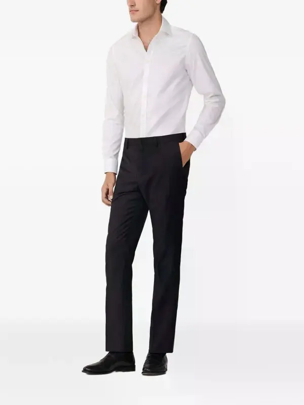 HACKETT LONDON Dark Wool Tailored Trousers