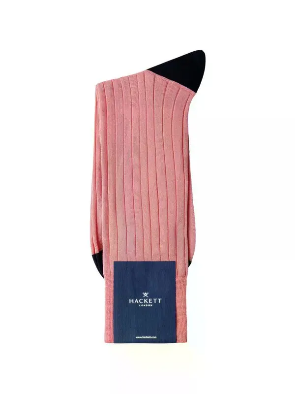 HACKETT LONDON Ribbed Crew Socks With Contrast Panels