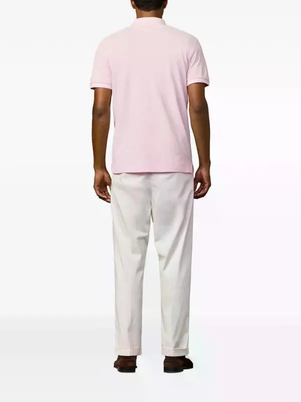 HACKETT LONDON Stripe-trim Logo-embroidered Polo Shirt