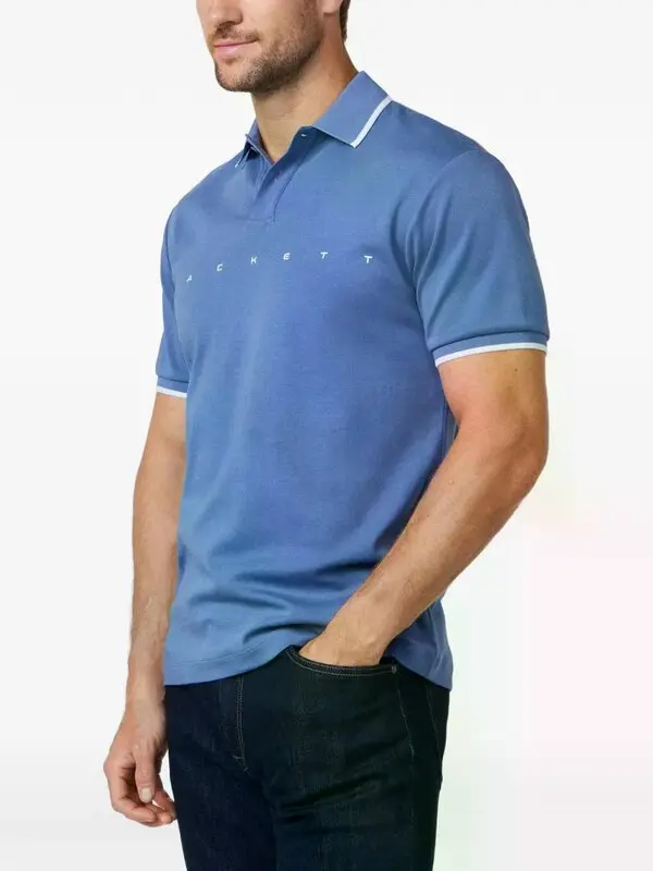 HACKETT LONDON Logo-print Short-sleeve Polo Shirt