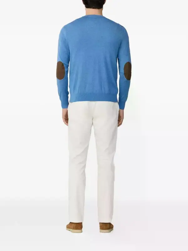 HACKETT LONDON Elbow-patch Crew-neck Sweater