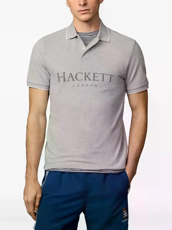 HACKETT LONDON Logo-print Pique Polo Shirt