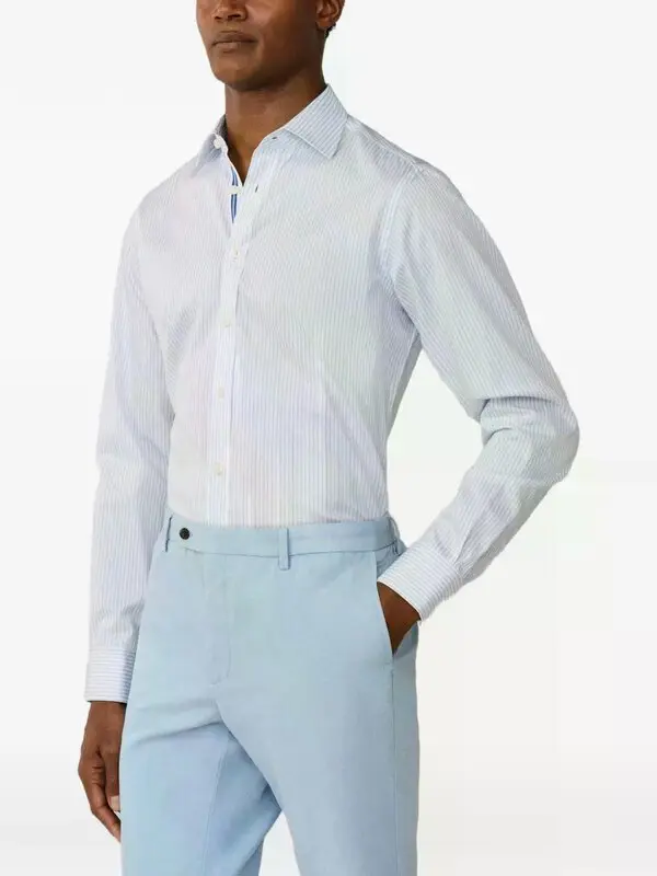 HACKETT LONDON Button-down Striped Cotton Shirt
