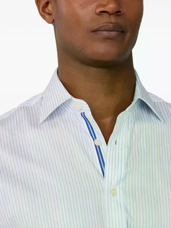 HACKETT LONDON Button-down Striped Cotton Shirt