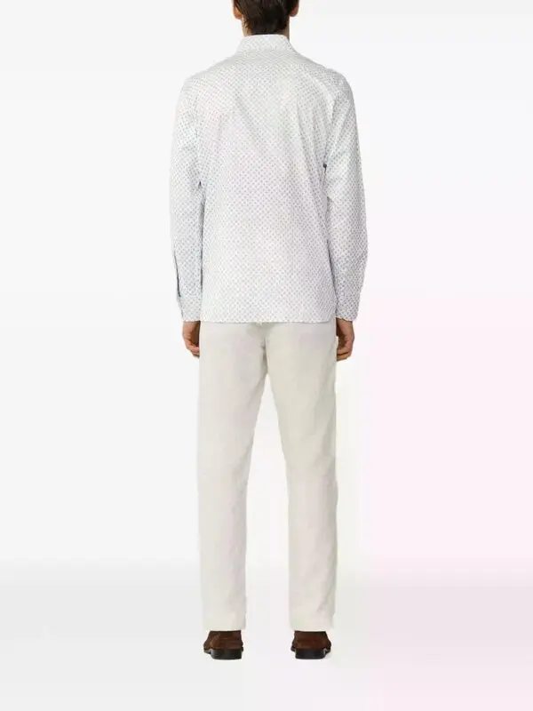 HACKETT LONDON Floral-print Button-down Cotton Shirt
