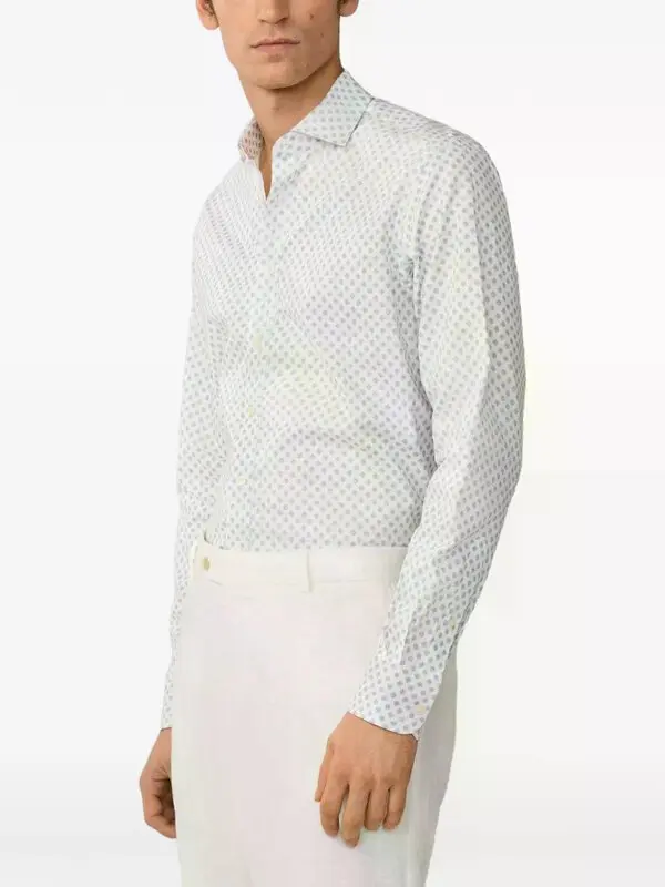 HACKETT LONDON Floral-print Button-down Cotton Shirt