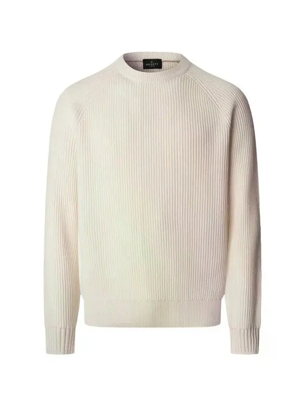 HACKETT LONDON Raglan-sleeve Crew-neck Cotton Jumper