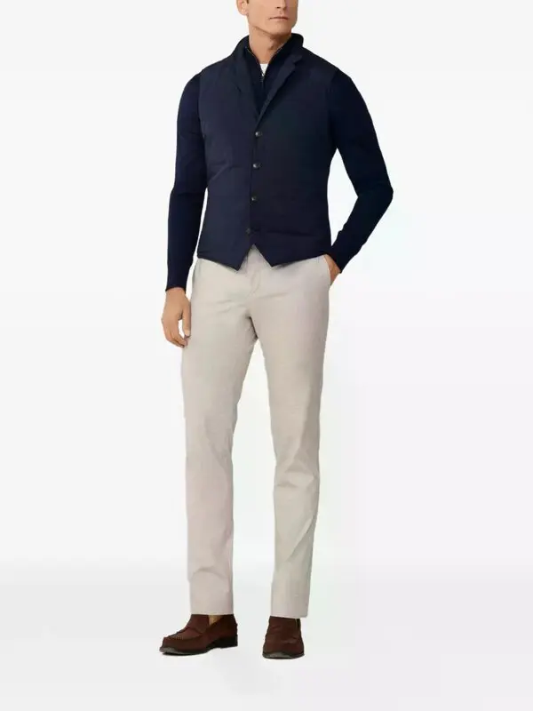 HACKETT LONDON Quilted Knit-back Gilet