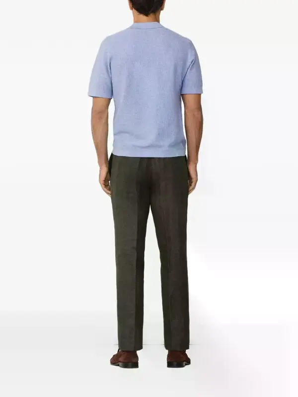HACKETT LONDON Riviera Textured-knit Polo Shirt