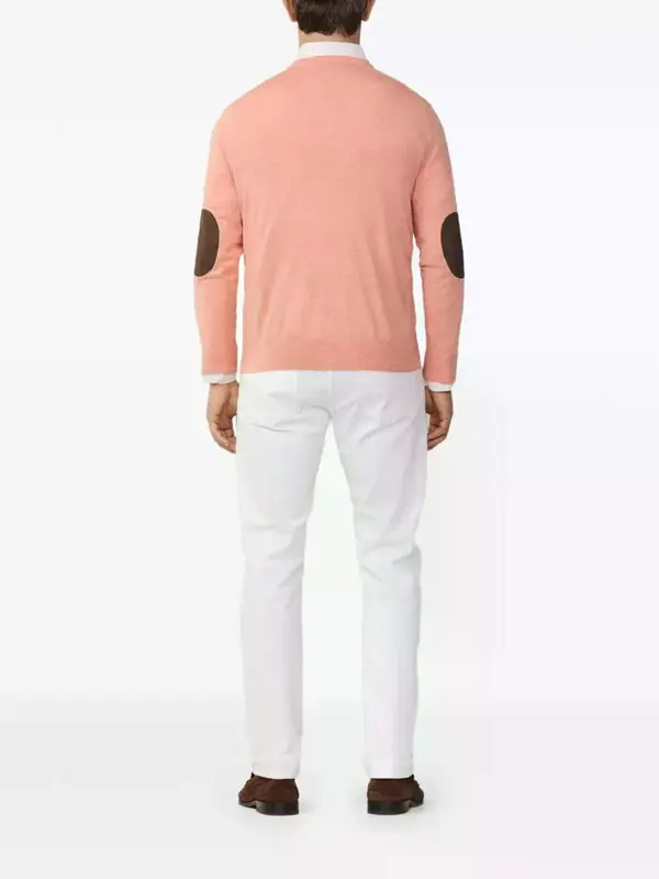 HACKETT LONDON V-neck Elbow-patch Sweatshirt